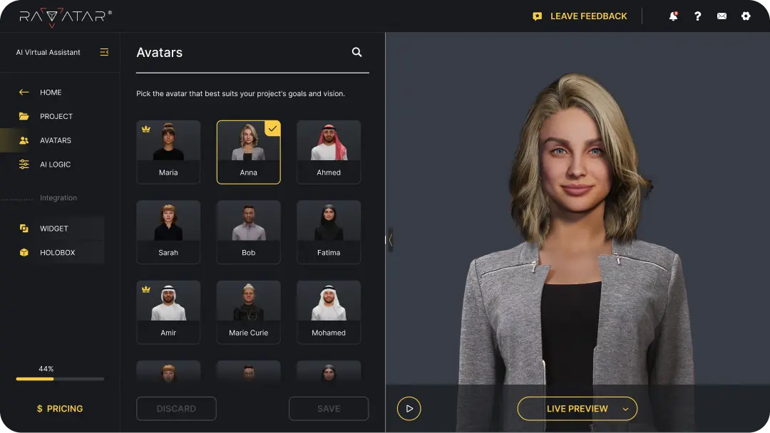 Live Avatars Creator - Live Avatars Creator for Real-Time Digital ...